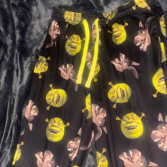 Dreamworks | Other | Dreamworks Shrek And Donkey Black Pajama Pants ...